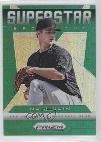 2013 Panini Prizm Superstar Spotlight Retail Green Prizm Matt Cain #SS2 ...