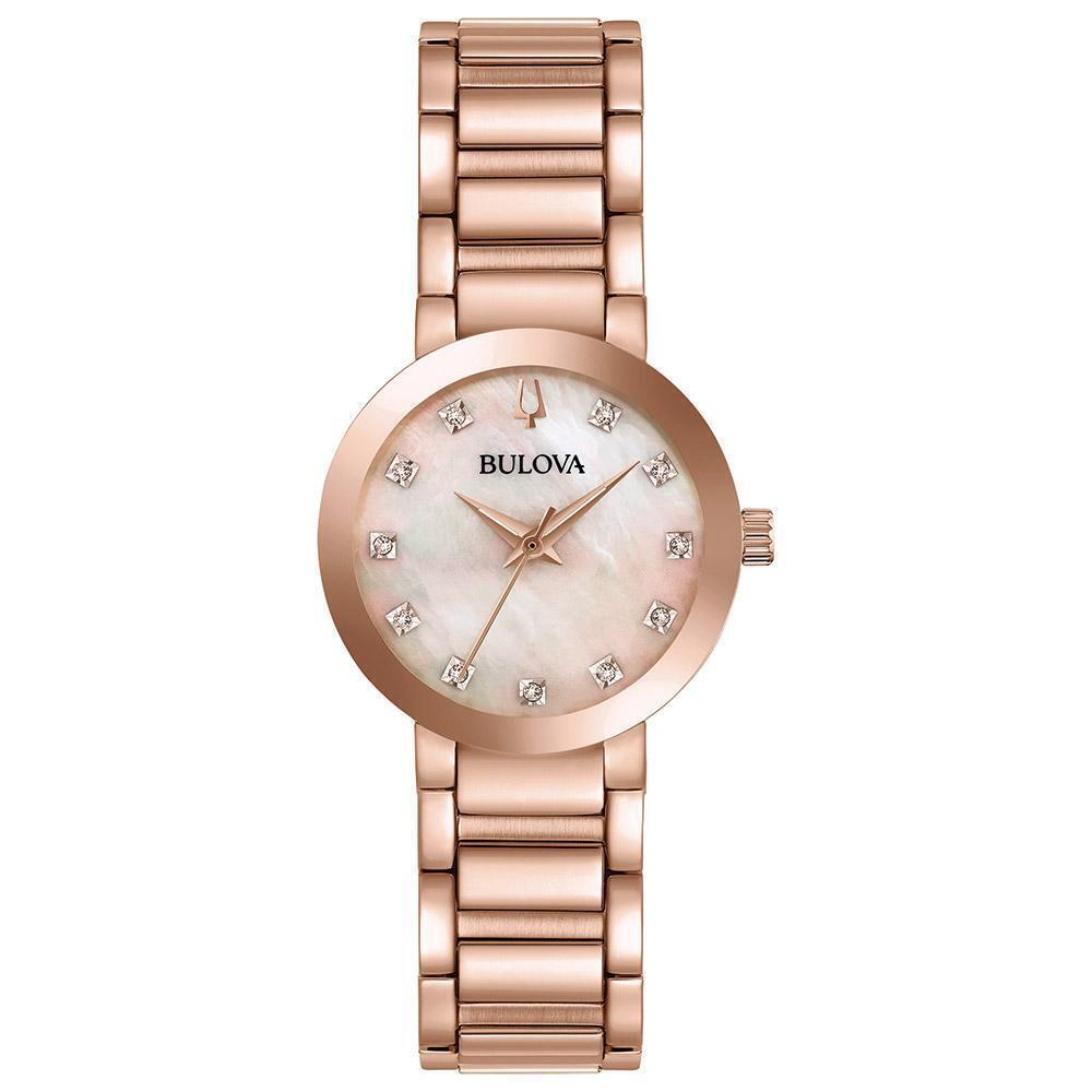 Bulova Diamond Mother of Pearl Women's Watch - 97P132 for sale online ...