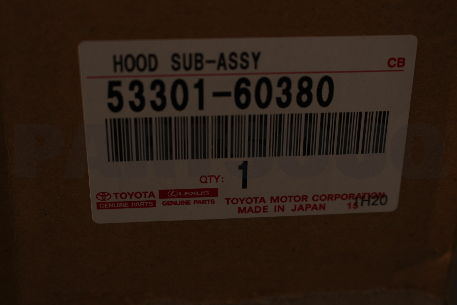 5330160380 Genuine Toyota HOOD SUB-ASSY 53301-60380 | eBay