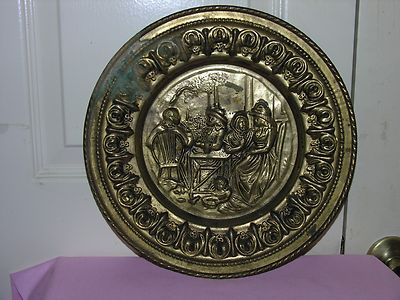 Vintage Peerage Brass Wall Plate Decor Made In England 12" | eBay