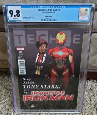 INVINCIBLE IRON MAN 3 1:25 Kris Anka variant CGC 9.8 - 1st Ironheart ...