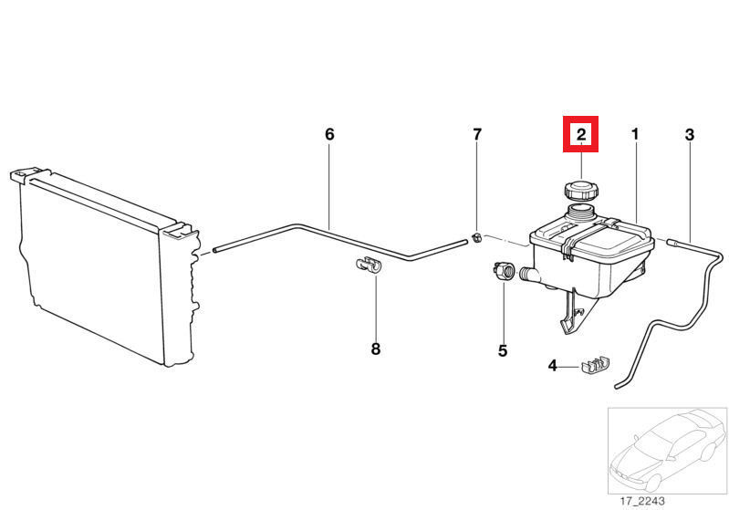 NEW GENUINE BMW E46 E39 E60 E63 RADIATOR EXPANSION TANK CAP 1.4BAR ...