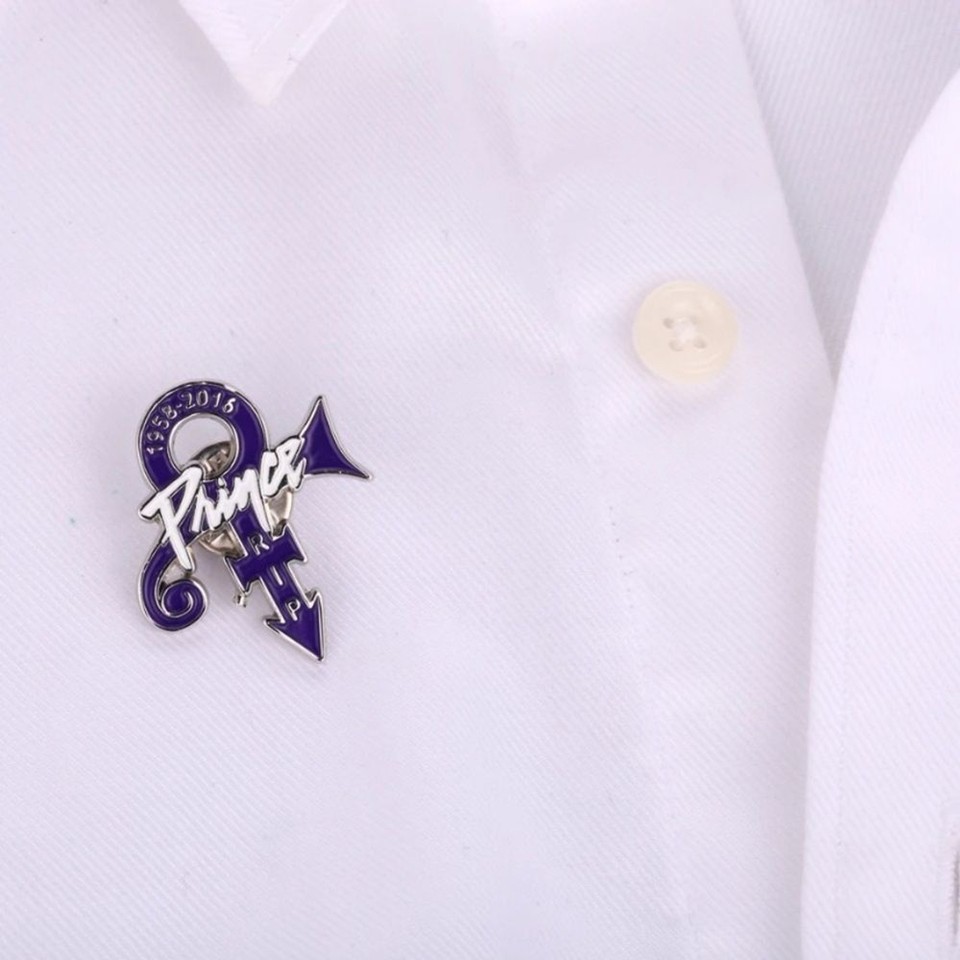 Prince Symbol Pin, Love Symbol Purple Rain Singer Music Purple Enamel ...