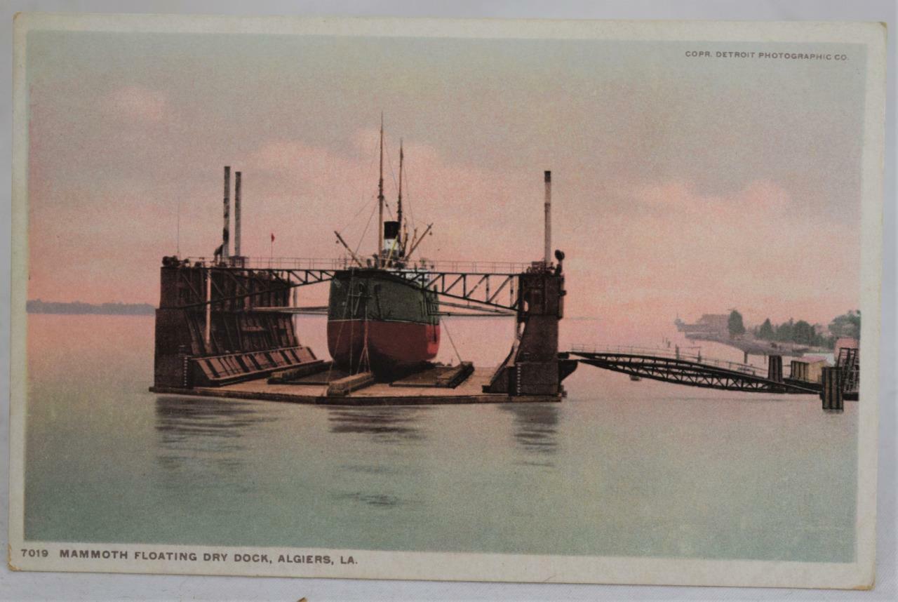 Early 1900s Mammoth Floating Dry Dock Algiers Louisiana Postcard | eBay
