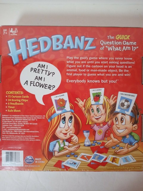Hedbanz Card Question Board Game 2nd Edition Headbands Headbanz What am ...
