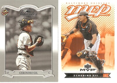 2 DIFFERENT CARD GERONIMO GIL BASEBALL CARD LOT 892 | eBay