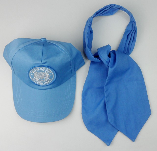 United Nations Peacekeeping Forces Blue Baseball Cap UN Scarf Bow tie ...