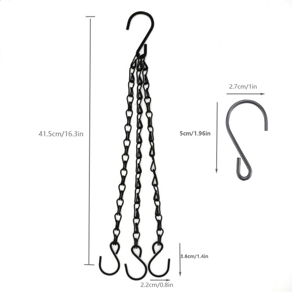 8Pcs Hanging Baskets Chains, 16 Inch Long Hanging Chains Plants, Flower ...