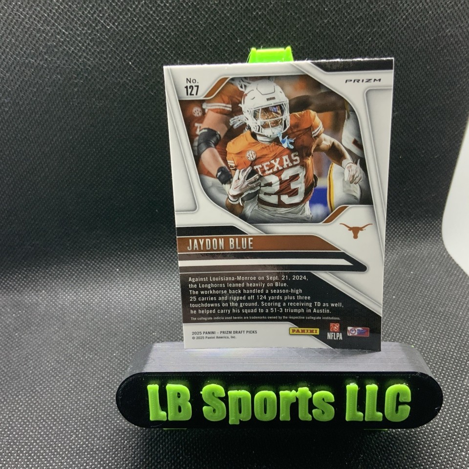 Jaydon Blue 2025 Panini Prizm Draft Picks Green Prizm RC #127 Texas | eBay