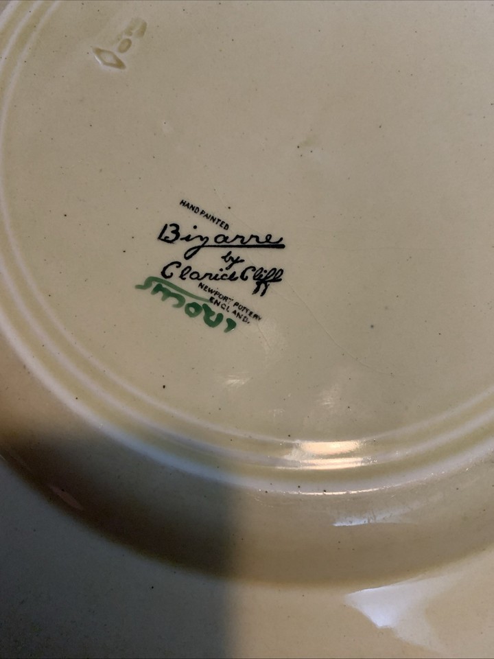 Clarice Cliff “Autumn Crocus “ 26 cm Plate Bizarre Newport Pottery ...