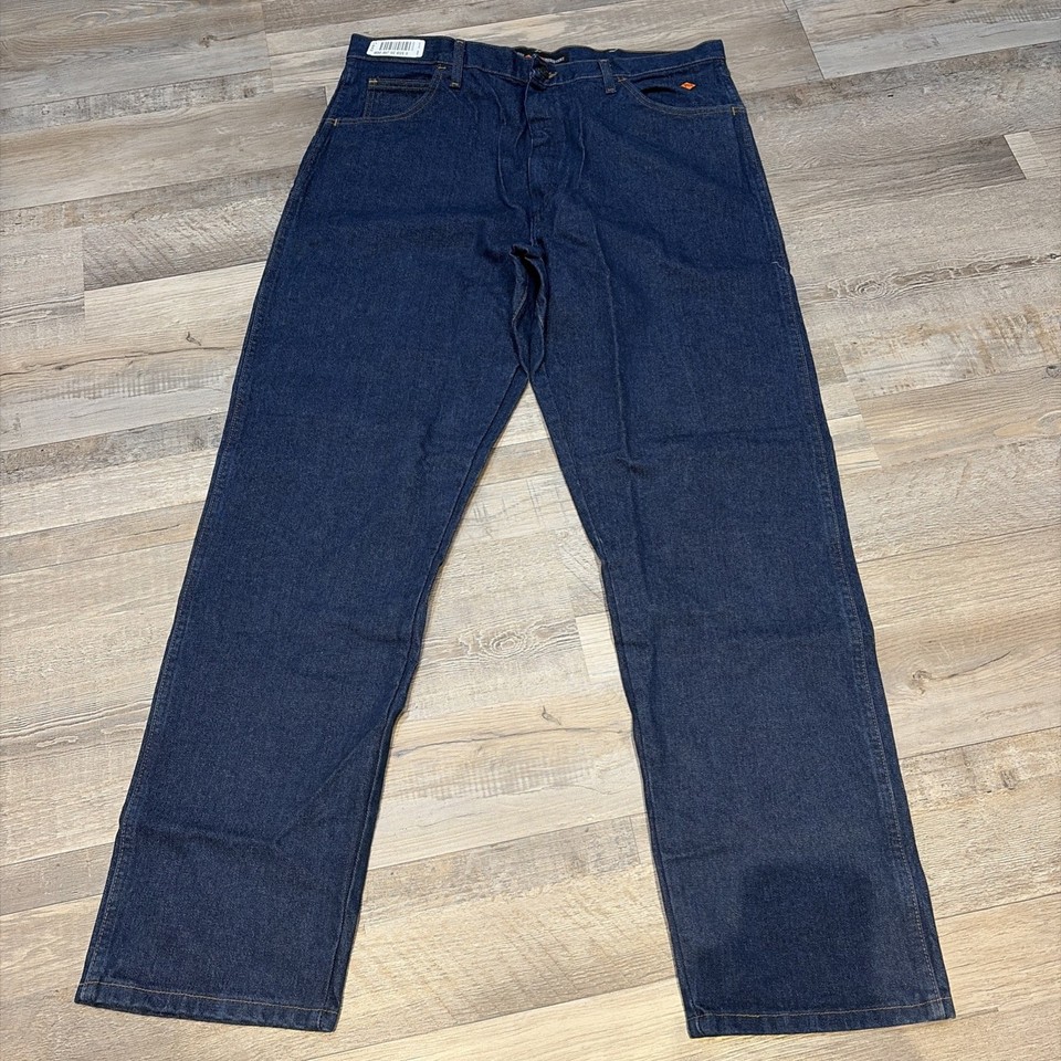 Wrangler FR Cat 2 40x34 Denim Work Jeans for Lineman / Electrician Blue ...