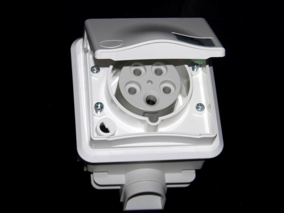 16A CEE Design Unterputz Steckdose IP44 5-p Unterputzdose 5p PCE 885-6v ...