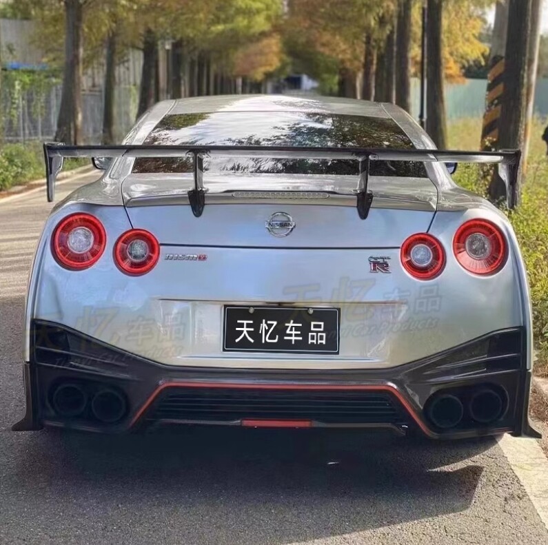 For Nissan GT-R GTR R35 2009-24 Rear Trunk Lip Spoiler Wing Real Carbon ...