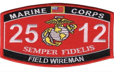 4.5" MARINE CORPS MOS 2512 FIELD WIREMAN EGA EMBROIDERED PATCH | eBay