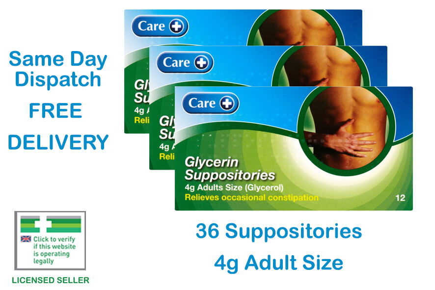 Adult 4g Glycerin Suppositories for Constipation Relief Glycerol FAST ...