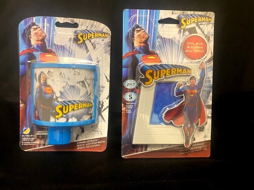 Pair of Superman LED Night Lights Two Styles | eBay