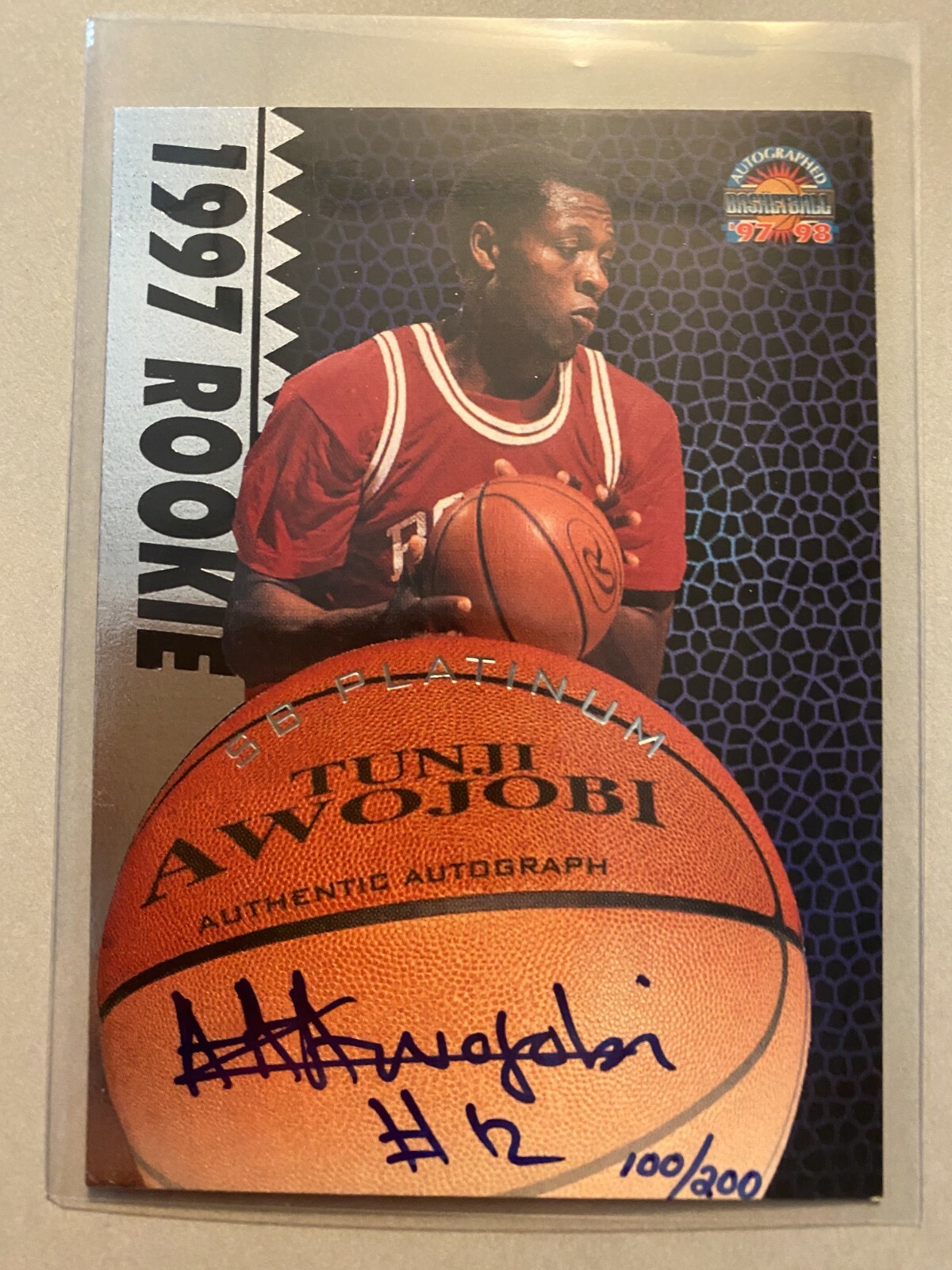 A13,601 - 1997 Score Board Autographed Platinum Autographs #5 Tunji ...