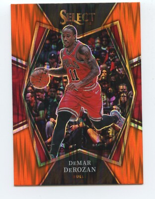 Demar Derozan 2021-22 NBA Select Premier Level Orange Flash Prizm ...