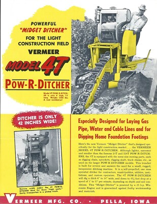 Equipment Data Sheet - Vermeer - 4T - Midget Pow-R-Ditcher - Brochure ...