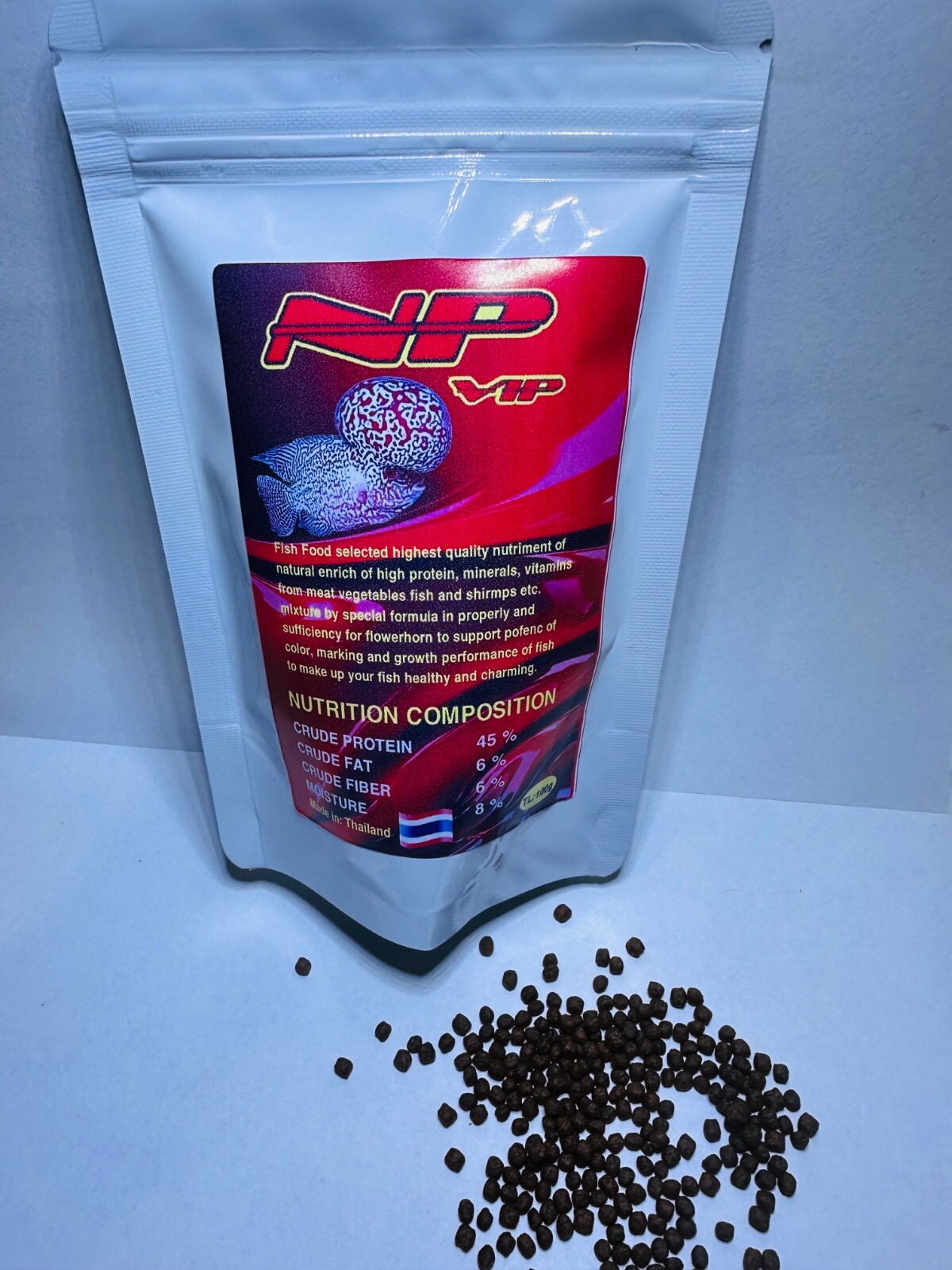 NP VIP Premium Flowerhorn Food 100G HUGE KOK Growth from Thailand **NEW ...