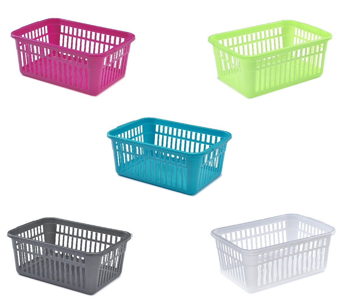 Set of 10 Plastic Handy Baskets School Office Kitchen Pharmacy Storage ...