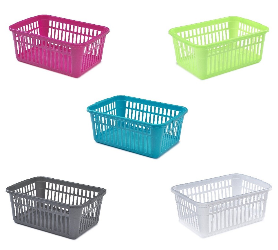 Set of 10 Plastic Handy Baskets School Office Kitchen Pharmacy Storage ...