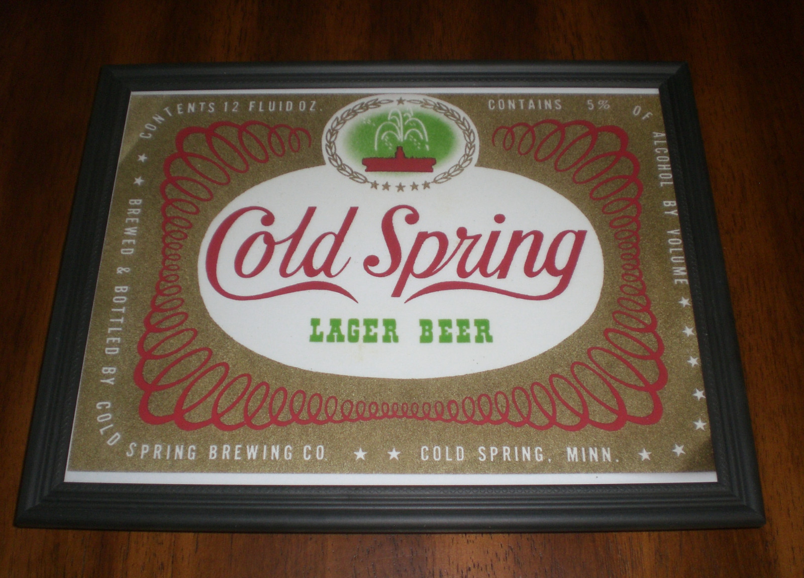 COLD SPRING LAGER BEER FRAMED COLOR AD PRINT - COLD SPRING, MINN | eBay