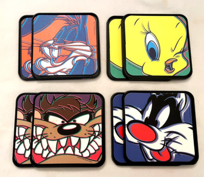 8 Coasters Looney Tunes Sylvester the Cat Twitty Bird Buzz Bunny ...