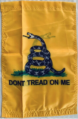 12X18 GADSDEN RATTLESNAKE YELLOW GARDEN POLE SLEEVE HOUSE FLAG BANNER ...