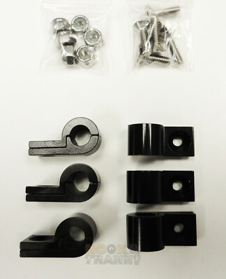 Hard Brake Fuel Line Mount Brackets Clamps 5/16" 6-Pack ALUMINUM ...