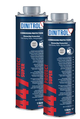 DINITROL 447 GREY RUBBER BASED RUST PROOFING STONE CHIP 1L CAN 1102401 ...