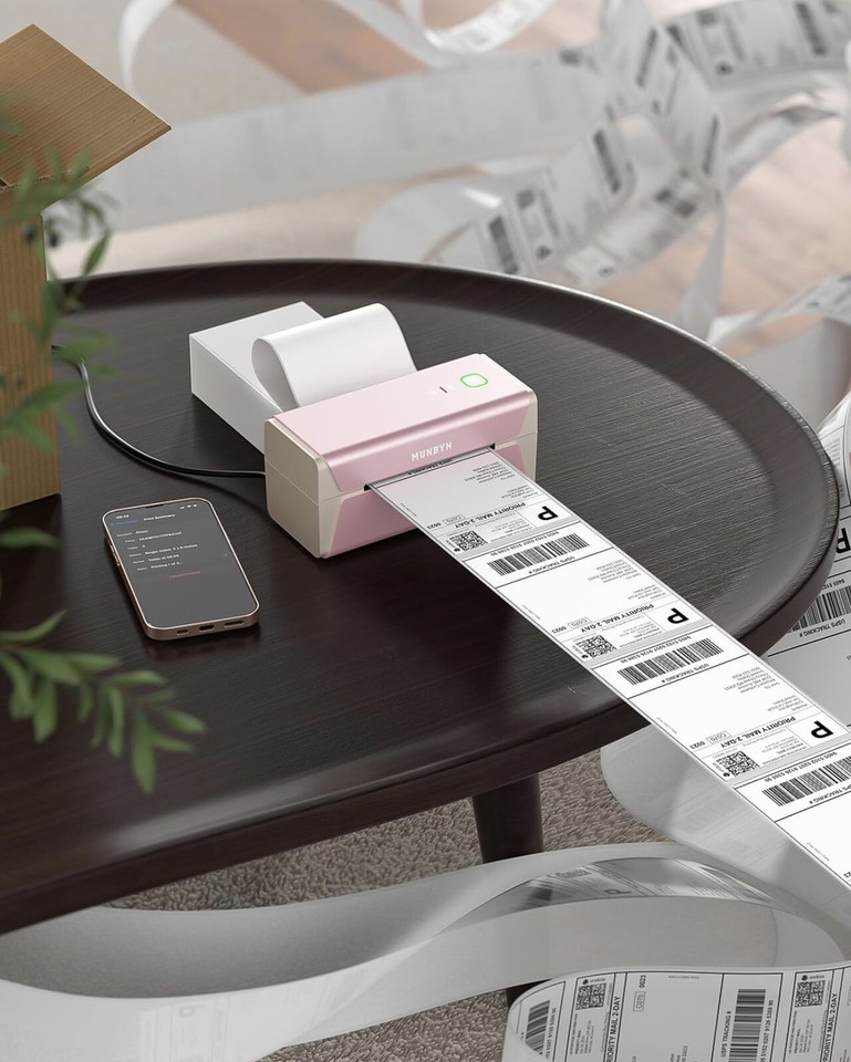 MUNBYN Wireless VOICE 300DPI RW401AP Label Thermal 4x6 AirPrinter+FREE ...