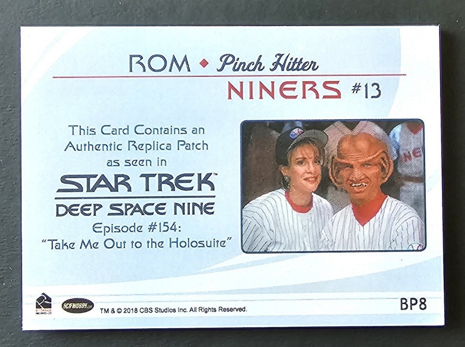 2018 Star Trek Deep Space Nine Heroes And Villains Baseball Patch Rom ...