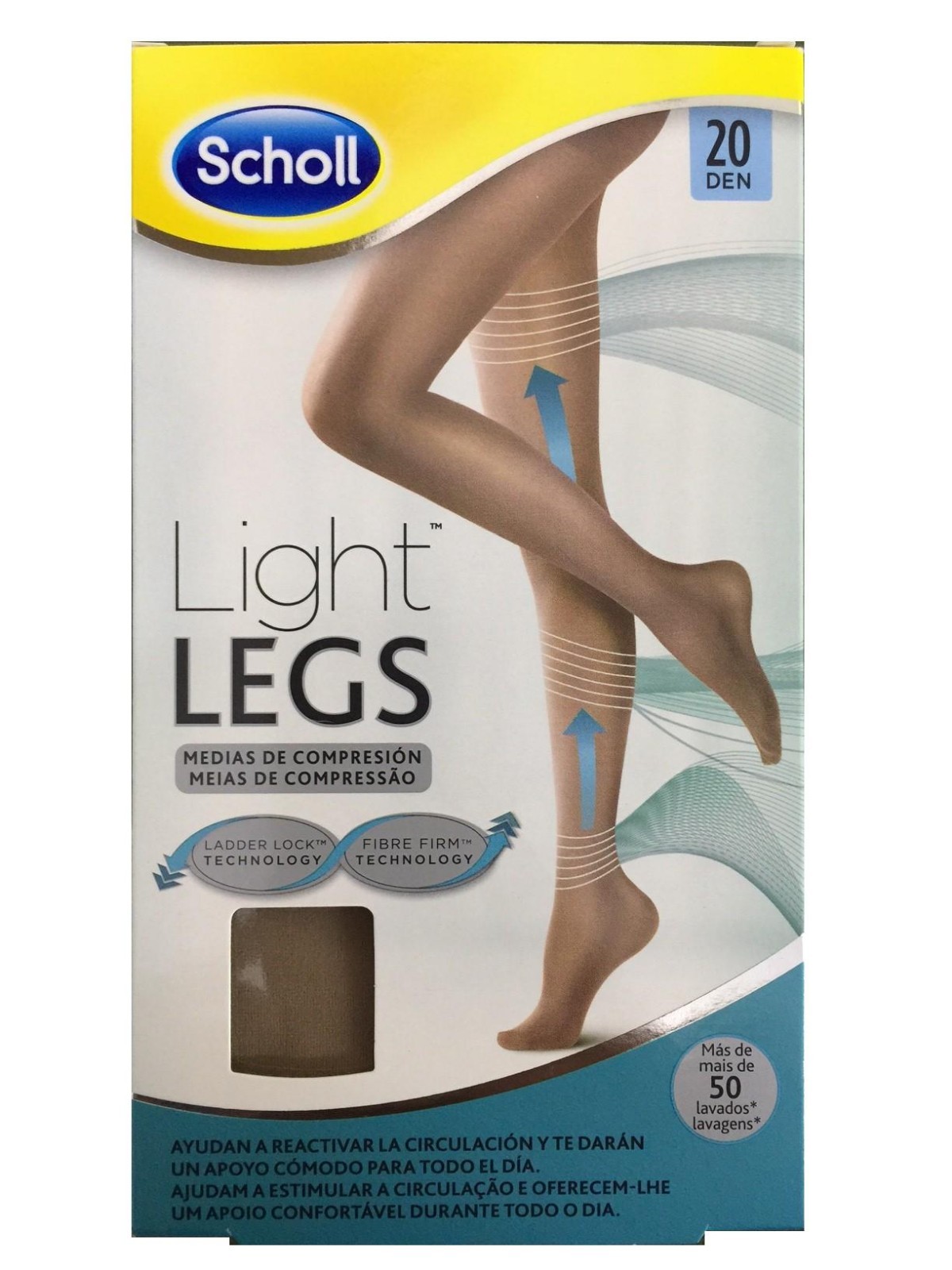 Scholl Light Legs Compression Tights 20 Den SKIN COLOR - Small/Medium ...