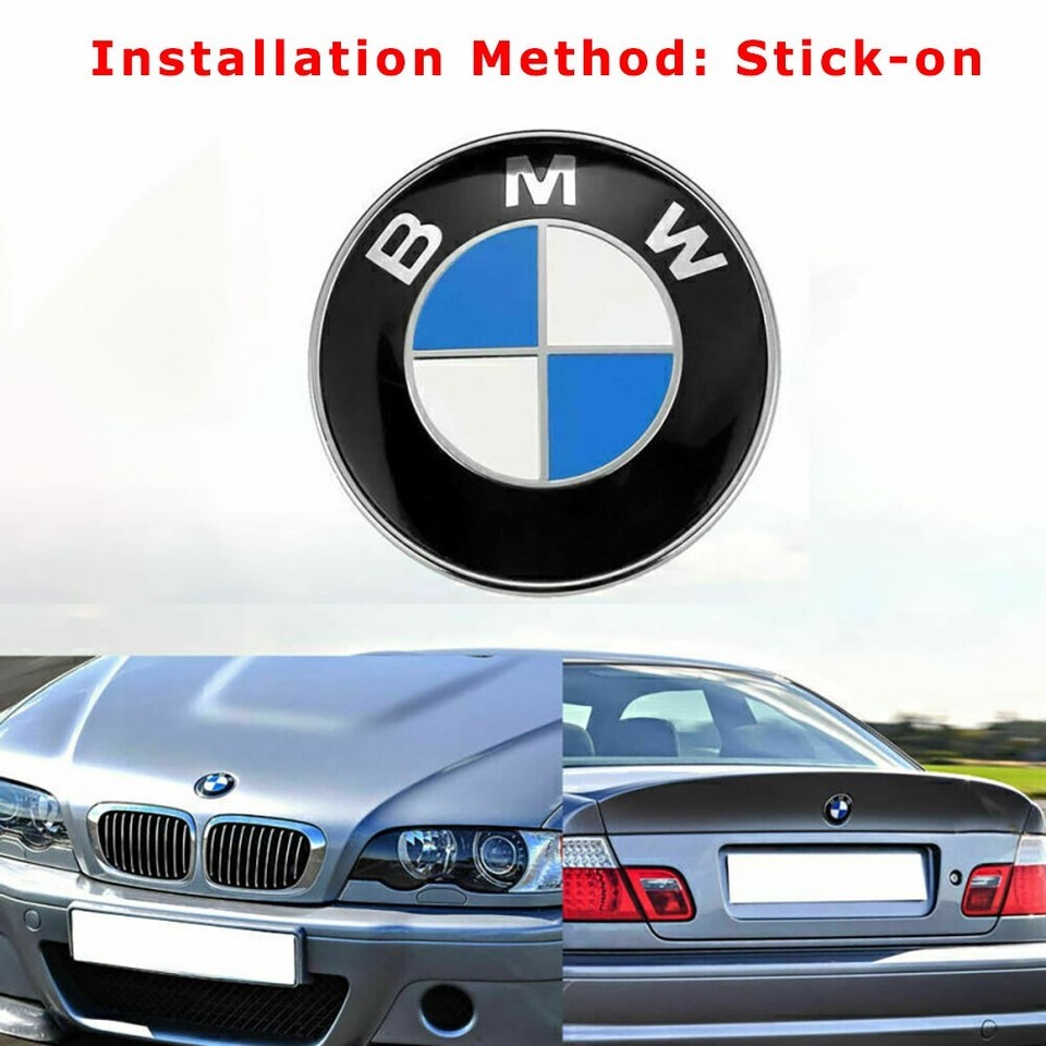 Stick-on 95mm Front Hood & Rear Trunk for BMW Logo Emblem 51147294465 ...