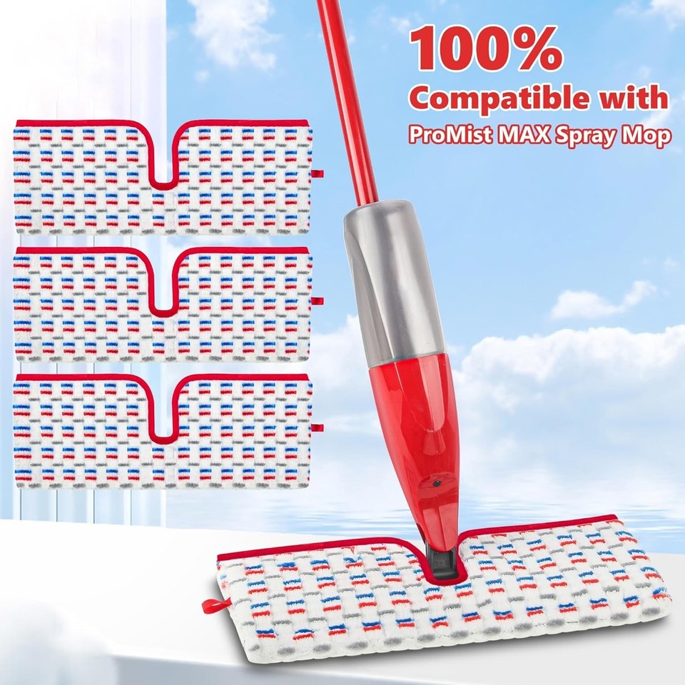 Microfiber Mop Pads Compatible with O-Cedar Promist MAX Spray Mop ...