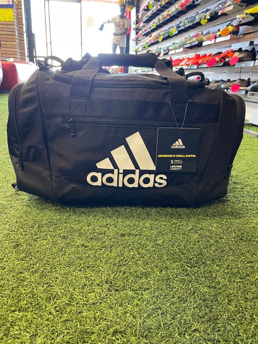 adidas Defender IV Small Duffel Bag - Black/white | eBay