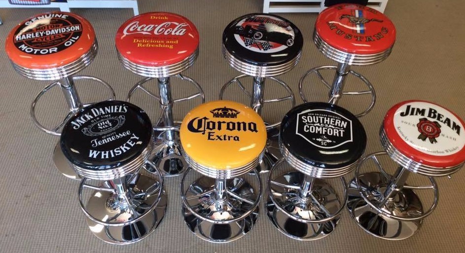 BUNDABERG RUM & CATERPILLAR CAT PREMIUM BAR STOOLS ADJUSTABLE HEIGHT | eBay