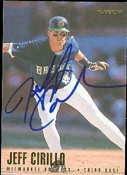 Jeff Cirillo autographed Baseball Card (Milwaukee Brewers) 1996 Fleer ...