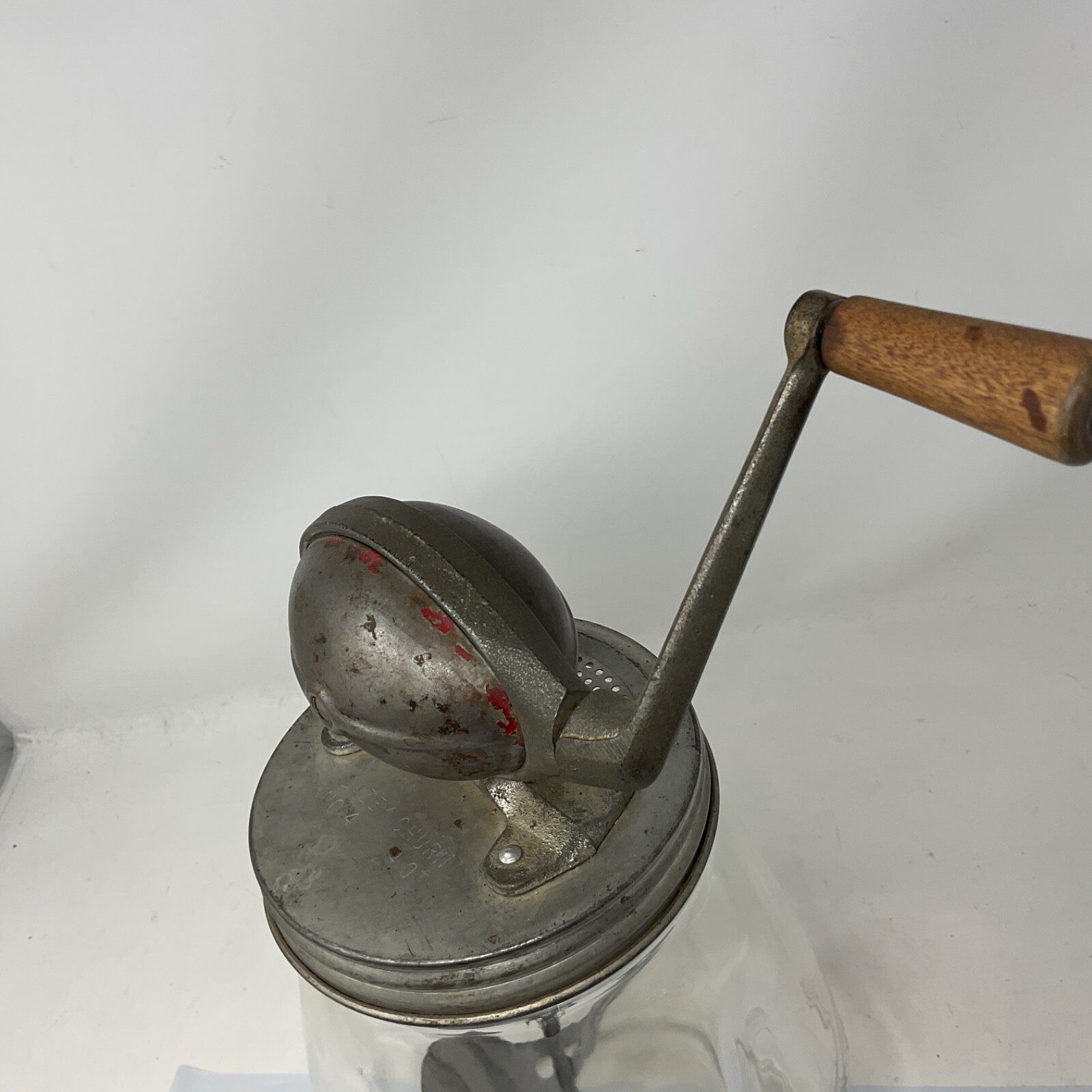 Antique Butter crank Churn Dazey Corp sz 4 large glass & metal | eBay