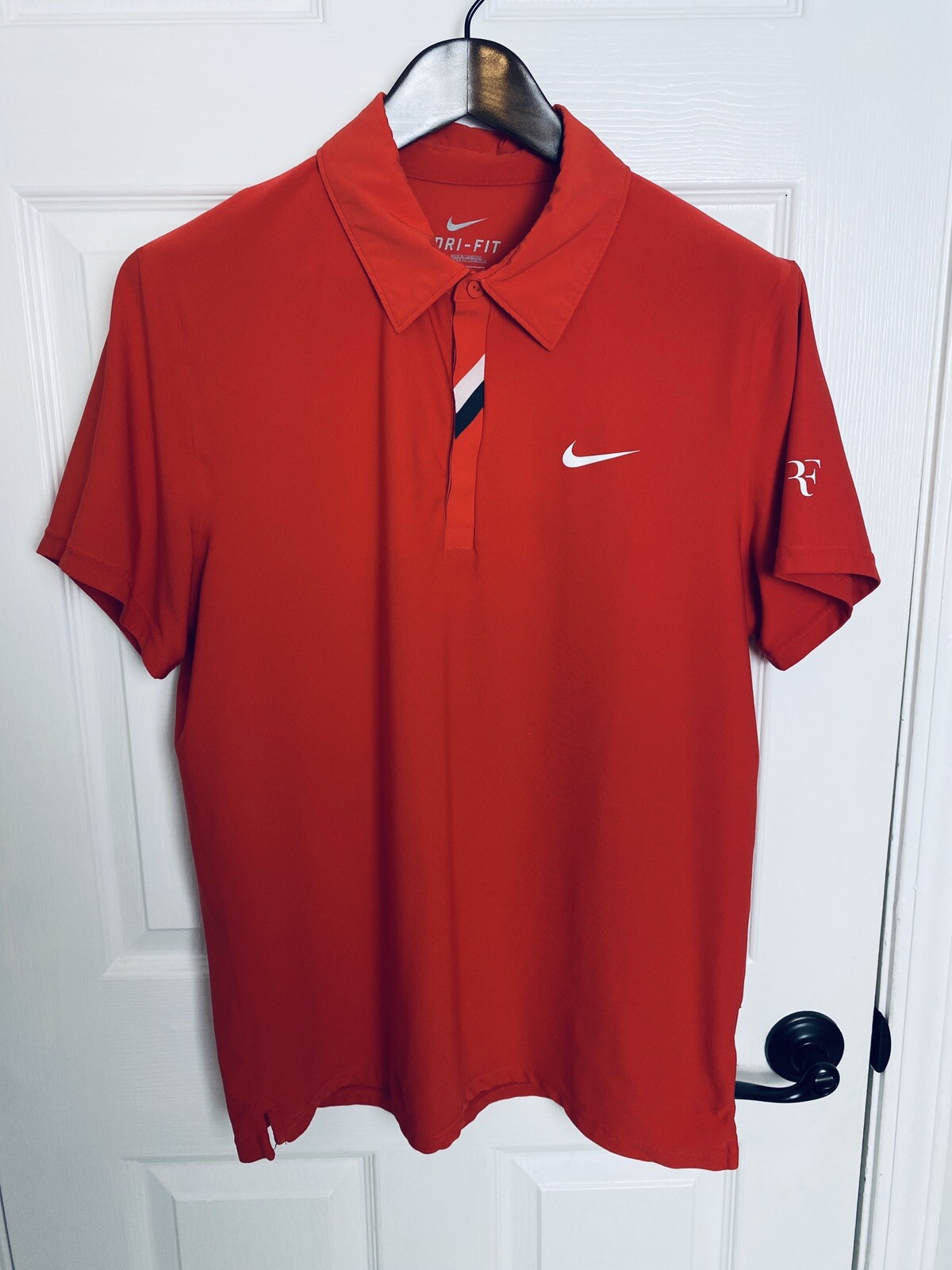 Nike Roger Federer RF 2010 ATP Shanghai Tennis Polo Shirt Large Rafa ...