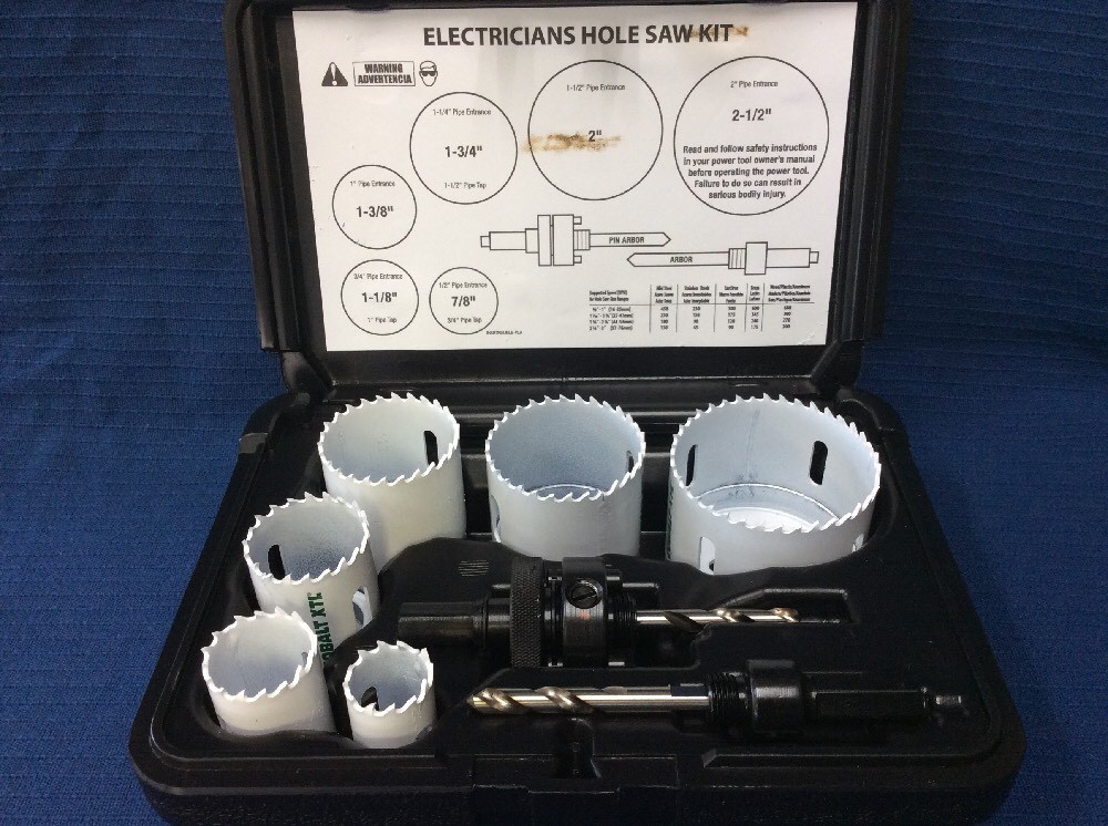 Cobalt XTL AVXTL02E Electrician’s Kit, 8pc Hole Saw Kit, 6 Saws 2 ...