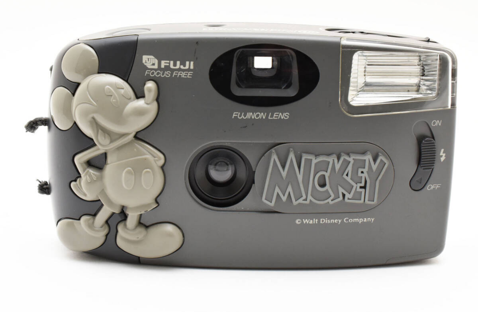 Rare FUJIFILM Hi! MICKEY MOUSE 35mm Film Camera Compact Disney Japan ...