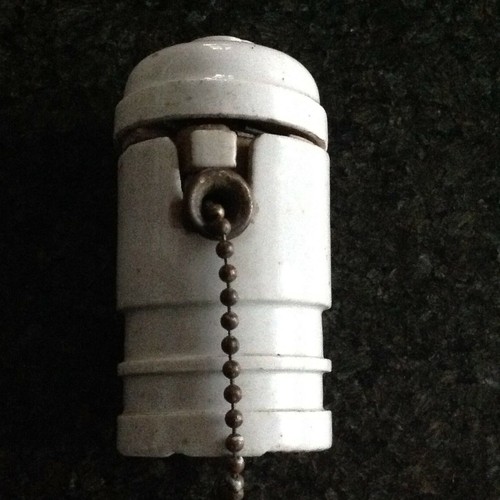 Antique Hubbell Ceramic Porcelain Light Socket With Pull Chain | eBay