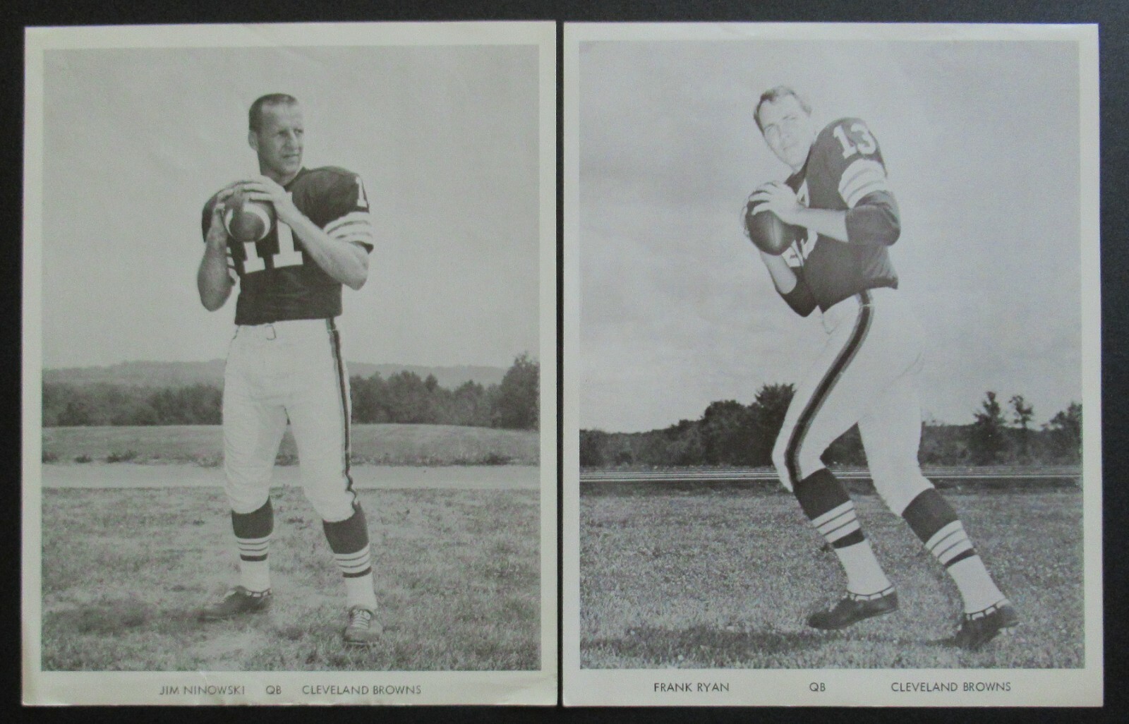 1960s Cleveland Browns Team Issue Photo Lot, 6 Diff. Frank Ryan, Gain ...