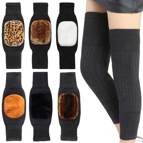 Winter Knee support Leg Sleeve Warmer Thermal Kneecap long Wool pad ...