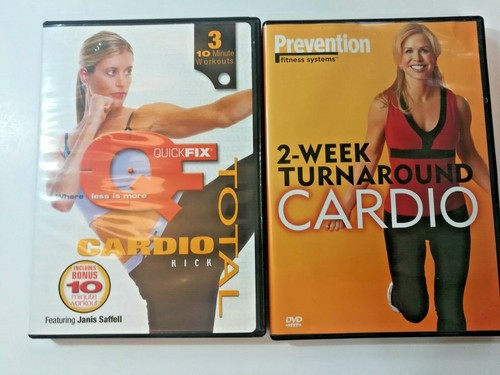 Cardio Exercise Workout DVD Lot of 2 Quickfix Total Cardio 2 Week Turn ...