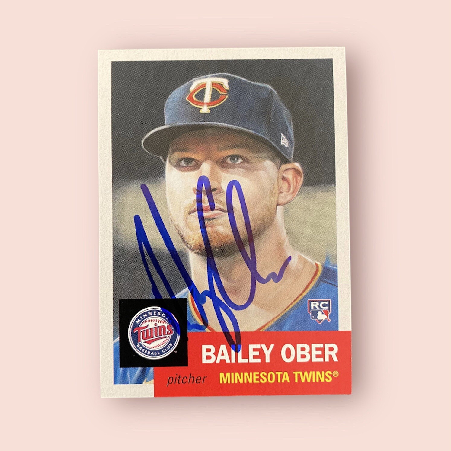 Bailey Ober Signed Autographed 2021 Topps Living Set Rookie Card Twins ...
