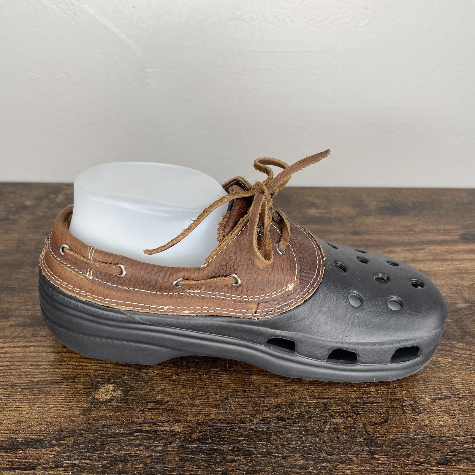 Crocs Islander Pit Crew Leather Lace Comfort Clogs Sh… - Gem