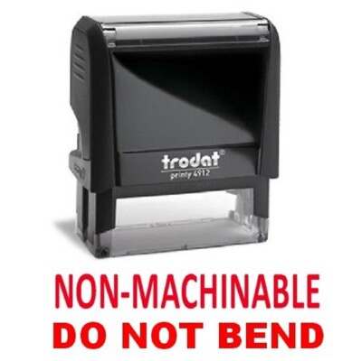 Non Machinable Do Not Bend Self-inking Rubber Stamp Red Ink - 4912 | eBay